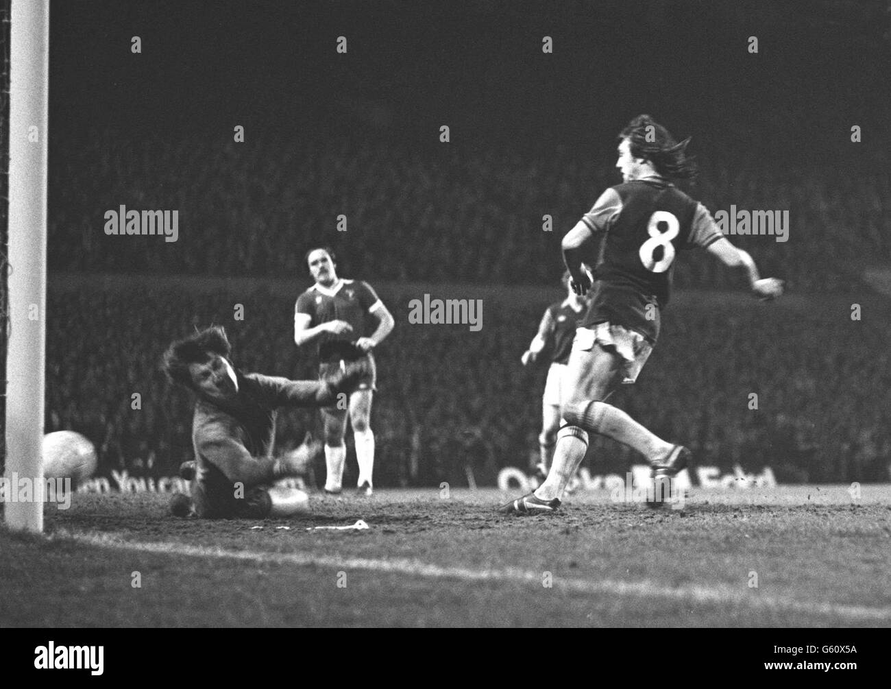 Brian Little scores the winner Stock Photo - Alamy