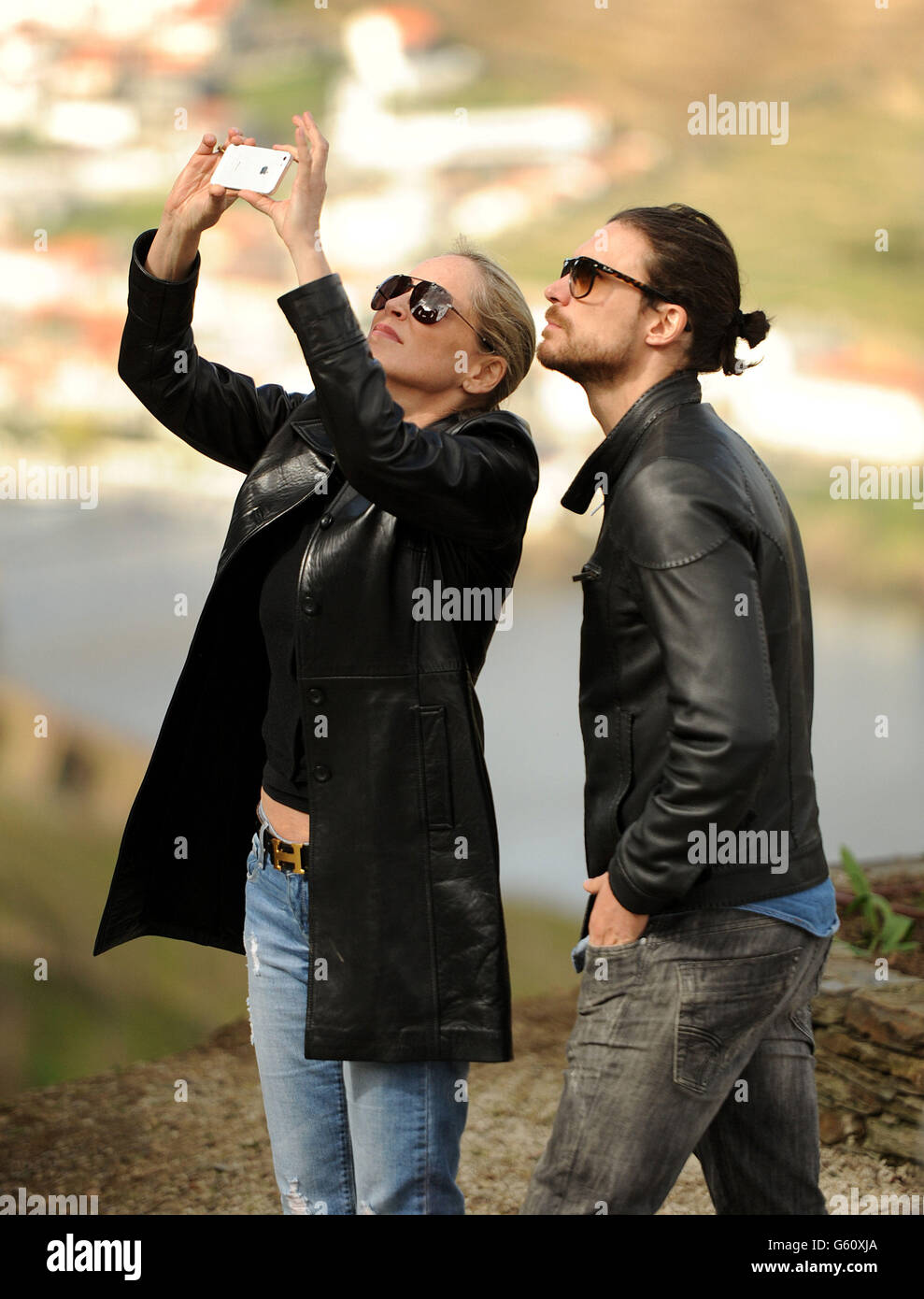 Sharon Stone and boyfriend Martin Mica (right) during a visit to the ...