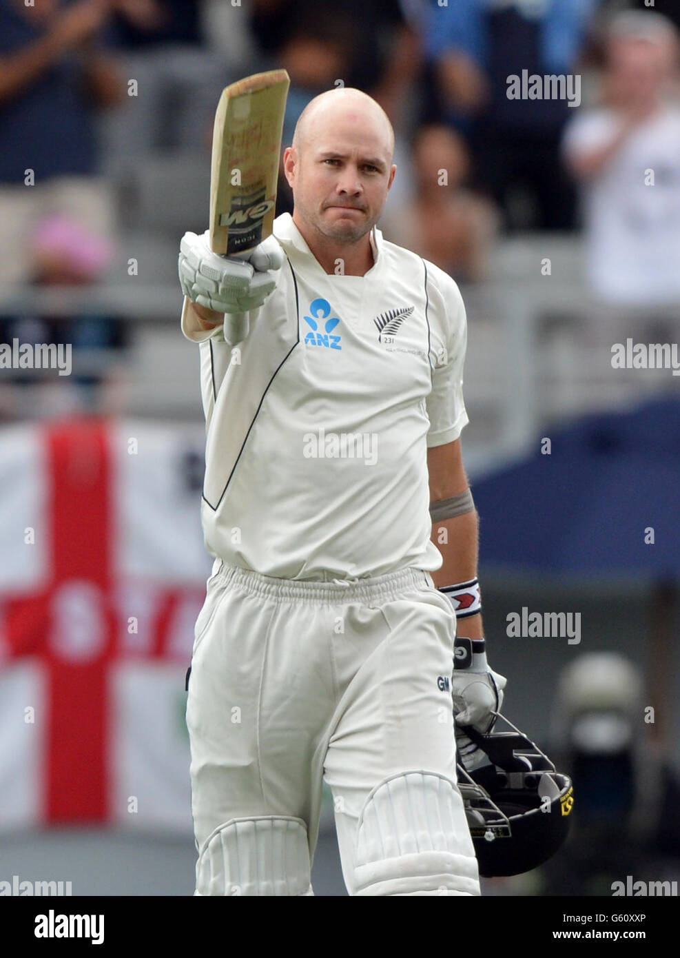New Zealand's Peter Fulton celebrates scoring his first ever ...