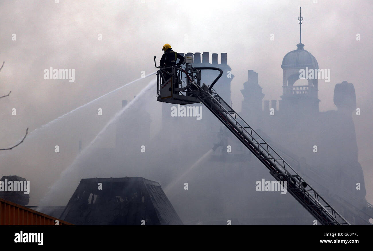 Newington Library fire Stock Photo - Alamy