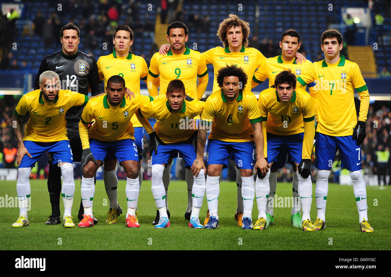 Soccer international friendly brazil russia hi-res stock photography ...