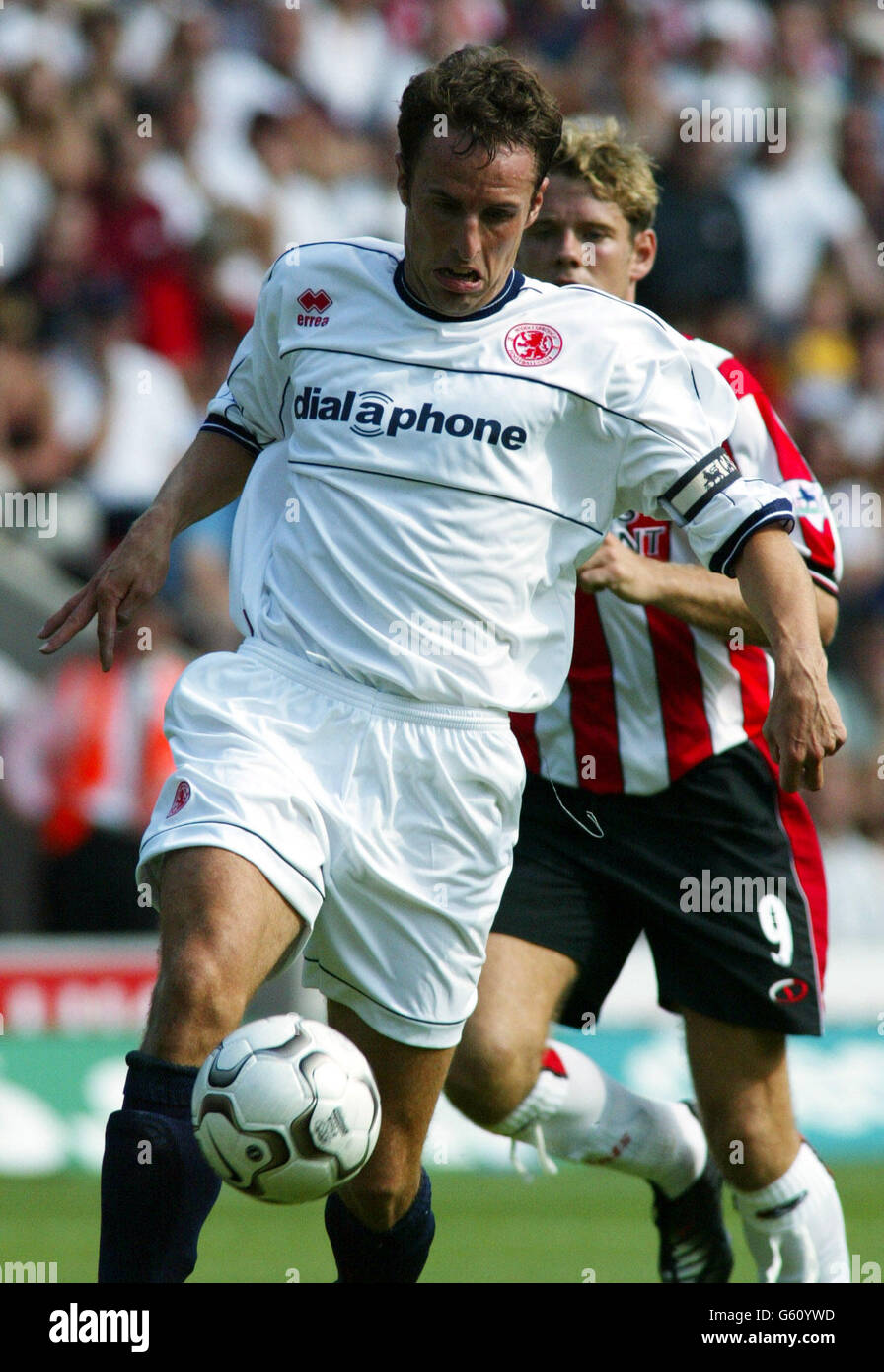 Gareth Southgate in action for Middlesbrough during the Barclaycard ...
