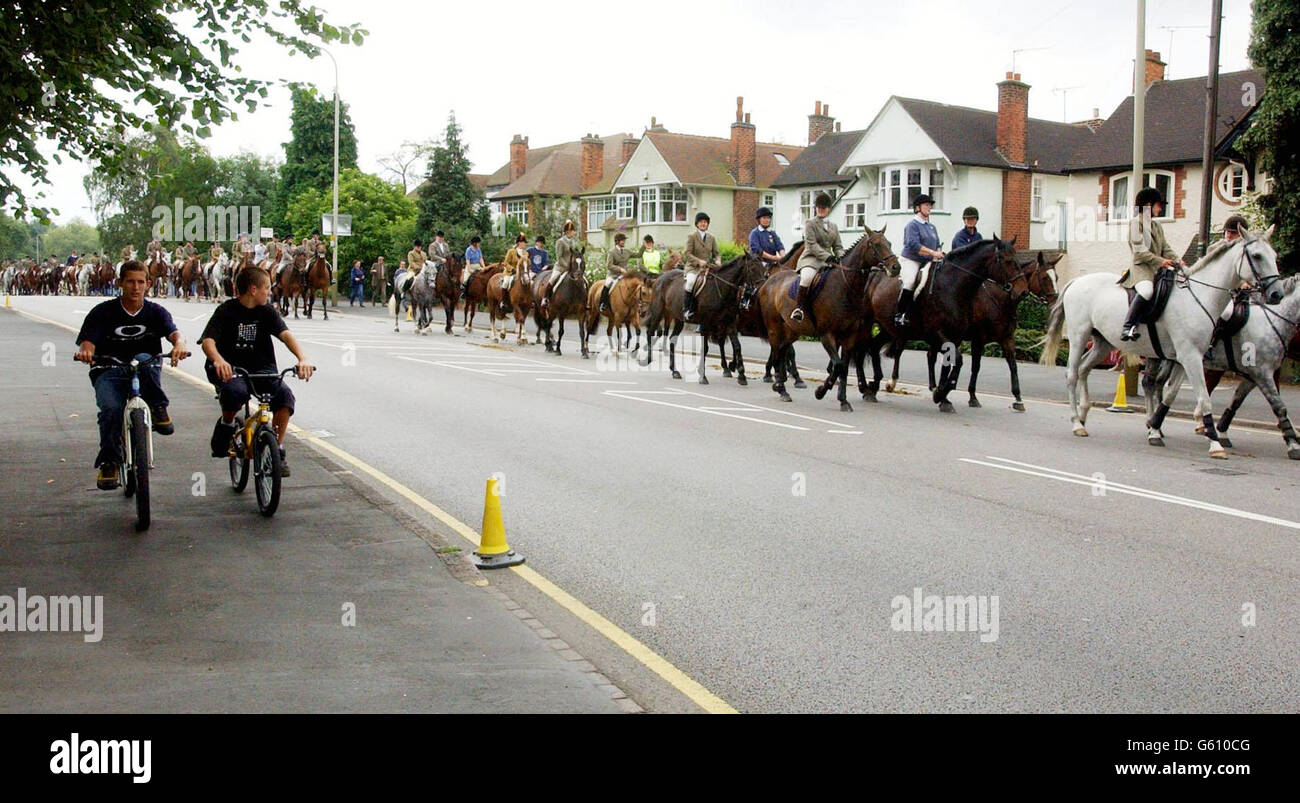 Countryside Alliance Hunting Protest Stock Photo - Alamy
