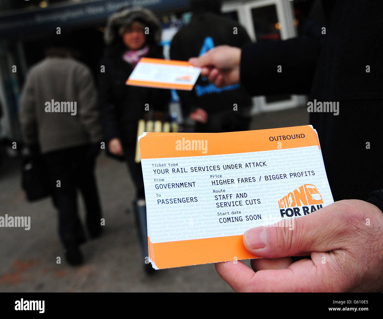 Beeching report protests Stock Photo - Alamy