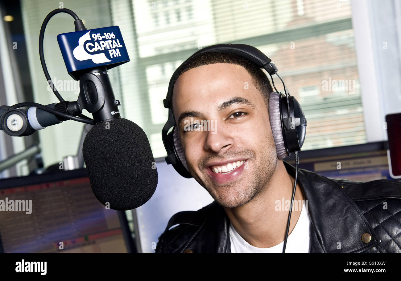 JLS's Marvin Humes being unveiled as Capital FM's new DJ in London ...