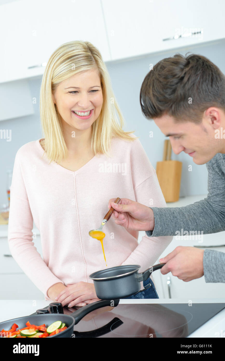 Cook sauce hi-res stock photography and images - Alamy