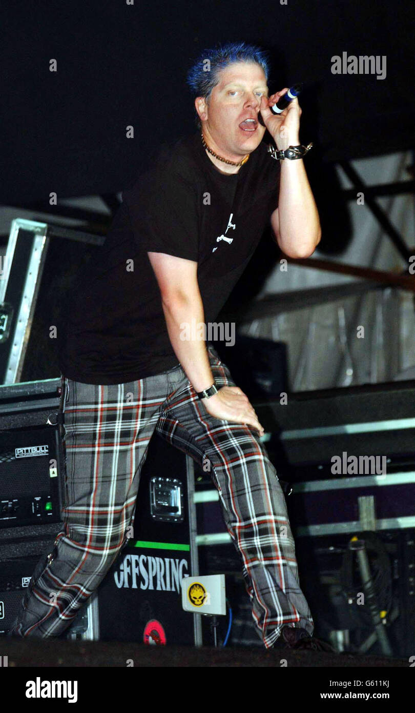 The Offspring lead singer Dextor Holland performing on the Main Stage ...