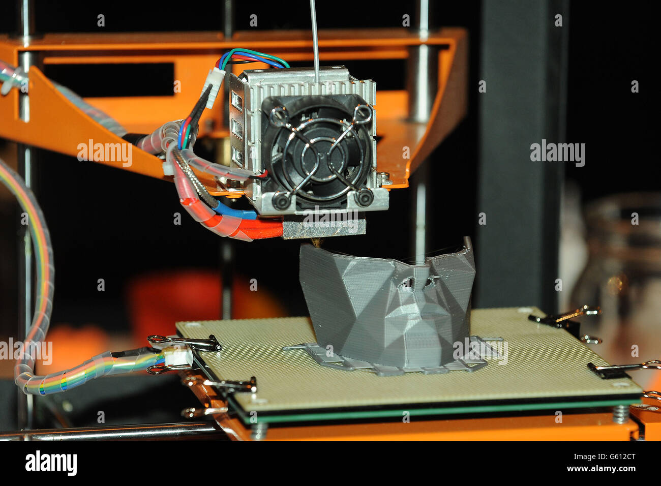 A 3D printer on display at the Gadget Show Live 2013 at the NEC ...