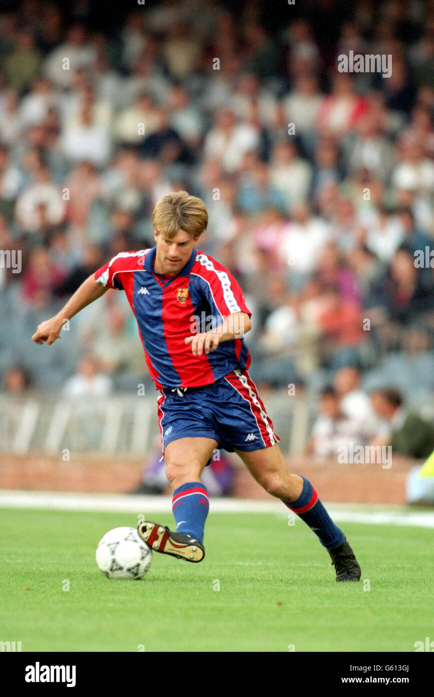Soccer - Spanish Club. Michael Laudrup, Barcelona Stock Photo - Alamy
