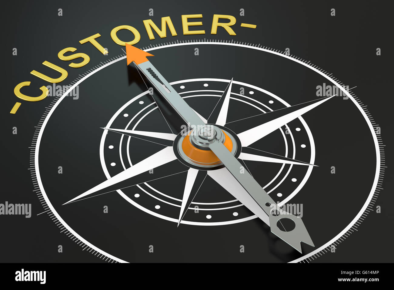 Customer compass concept, 3D rendering Stock Photo - Alamy