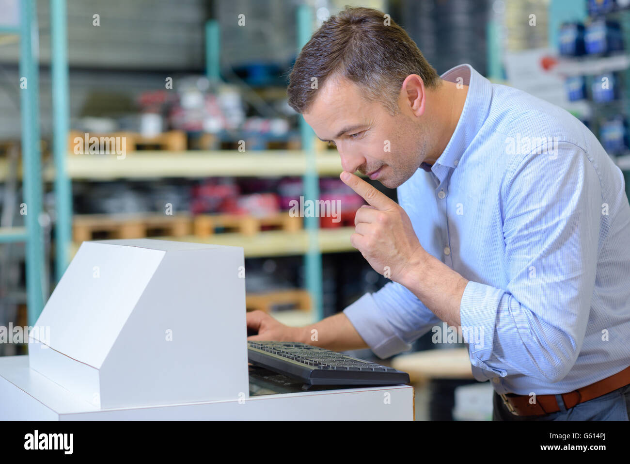 searching for a specific material Stock Photo - Alamy