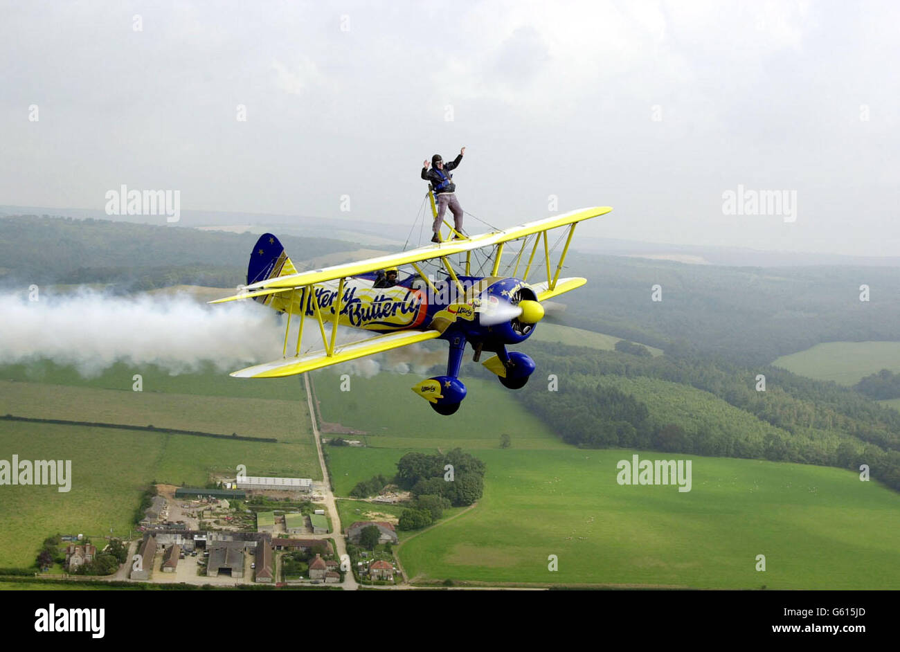 Les Seales - Wingwalking Record Stock Photo - Alamy