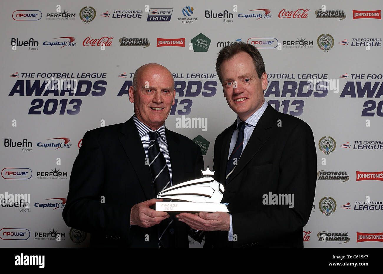 Millwall's Billy Neil (left) recieves the Tokio Marine Unsung Hero ...