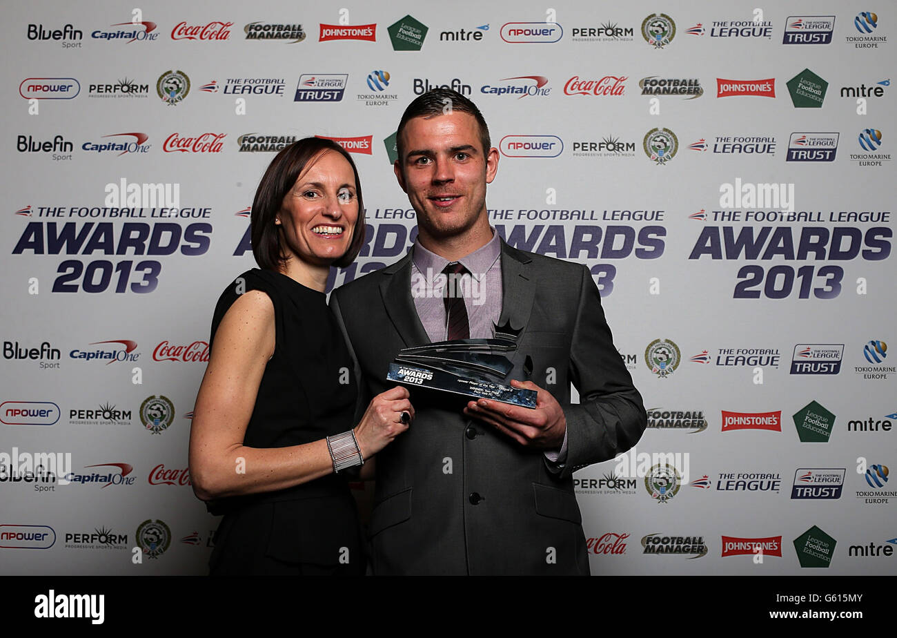 Port Vale's Tom Pope recieves the npower Player of the Year - League ...