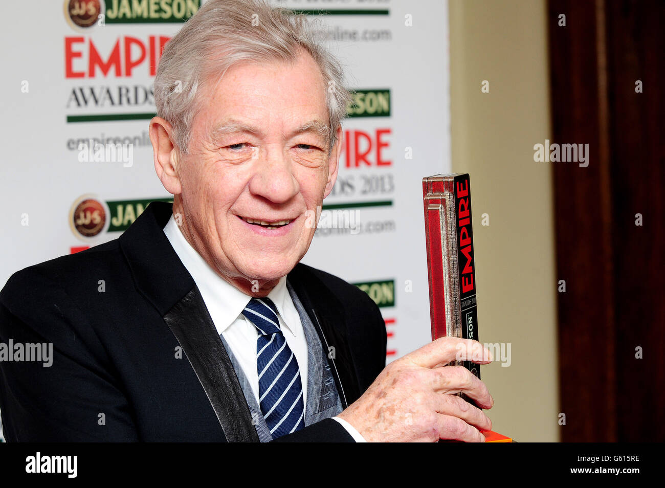 Sir ian mckellen with the best science fiction fantasy award hi-res ...
