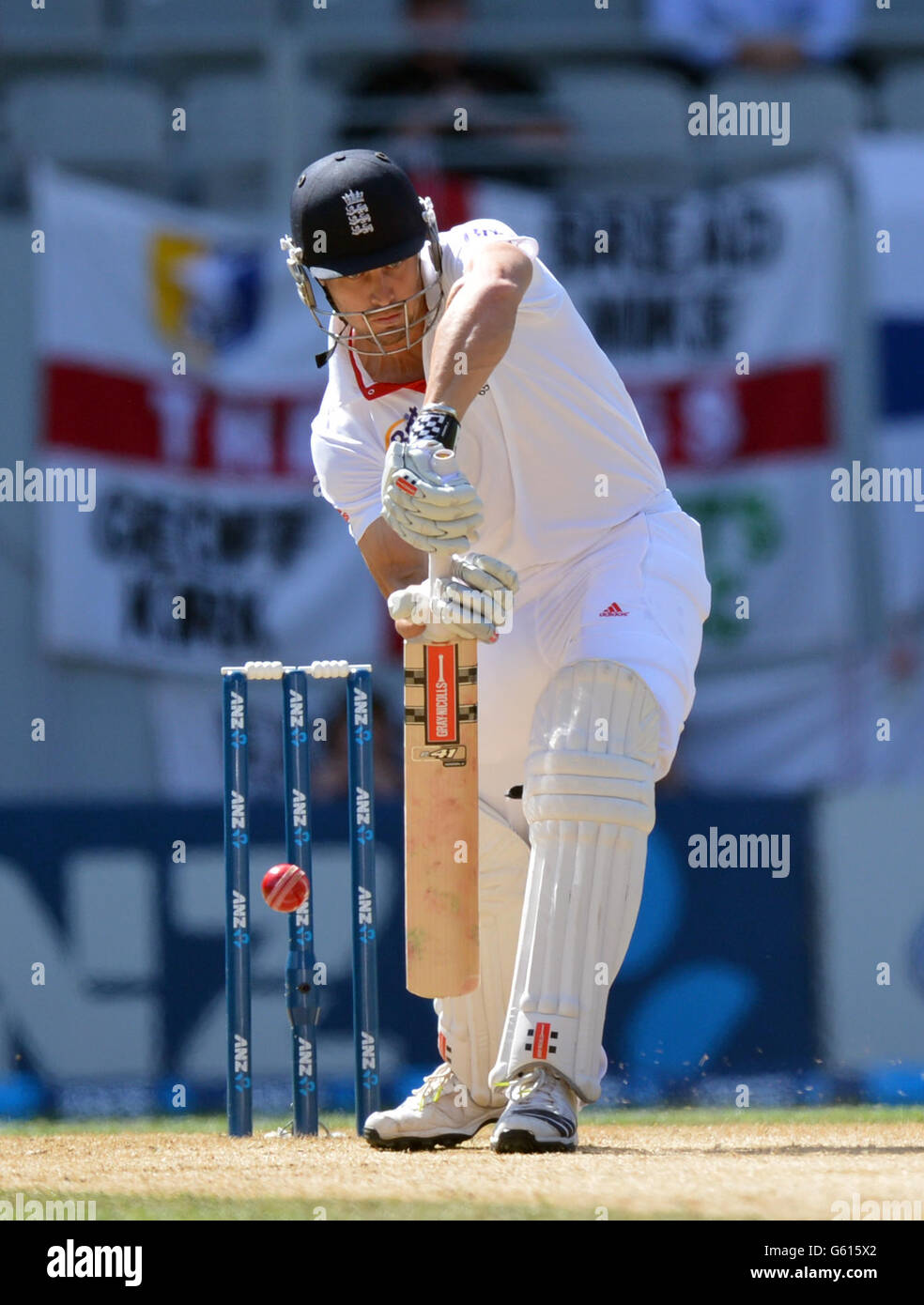 England's Nick Compton is caught by New Zealand's wicketkeeper Bradley ...