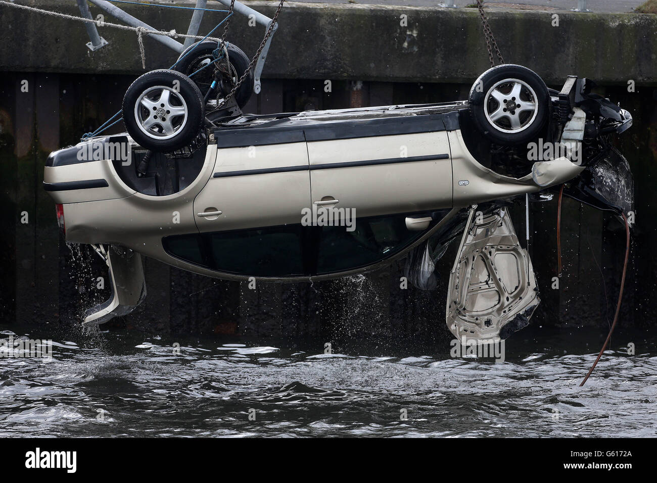 Sea plunge car search Stock Photo - Alamy