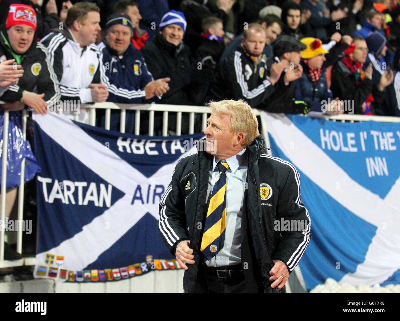 Scotland manager gordon strachan after the fifa world cup qualifying hi ...