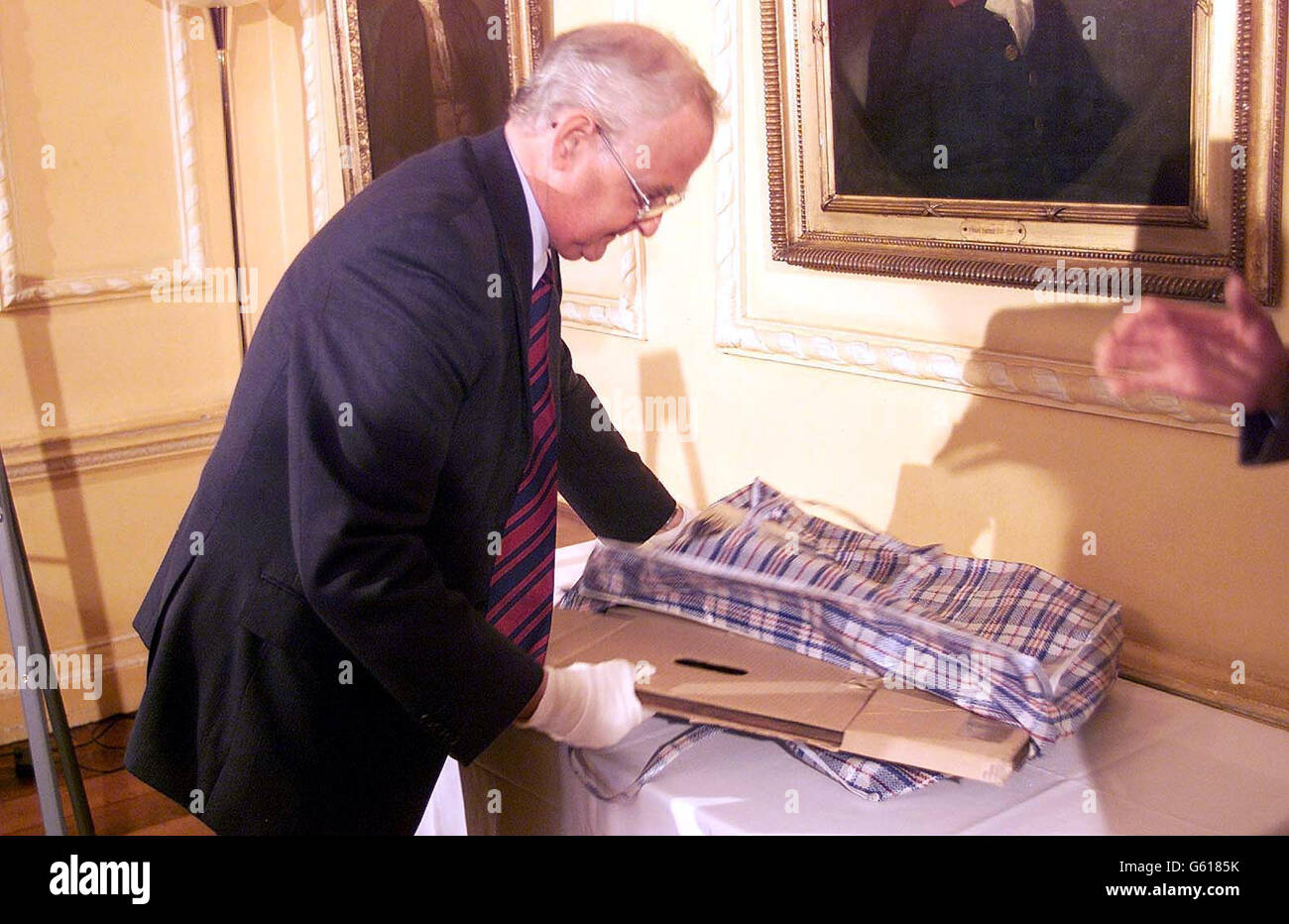 Mr Michael Chamtler from Farrer and Co with a 16th century painting by ...