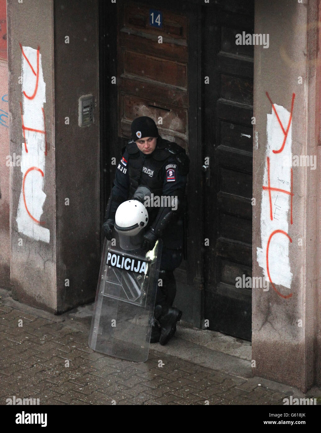 Sport football police officer hi-res stock photography and images - Alamy