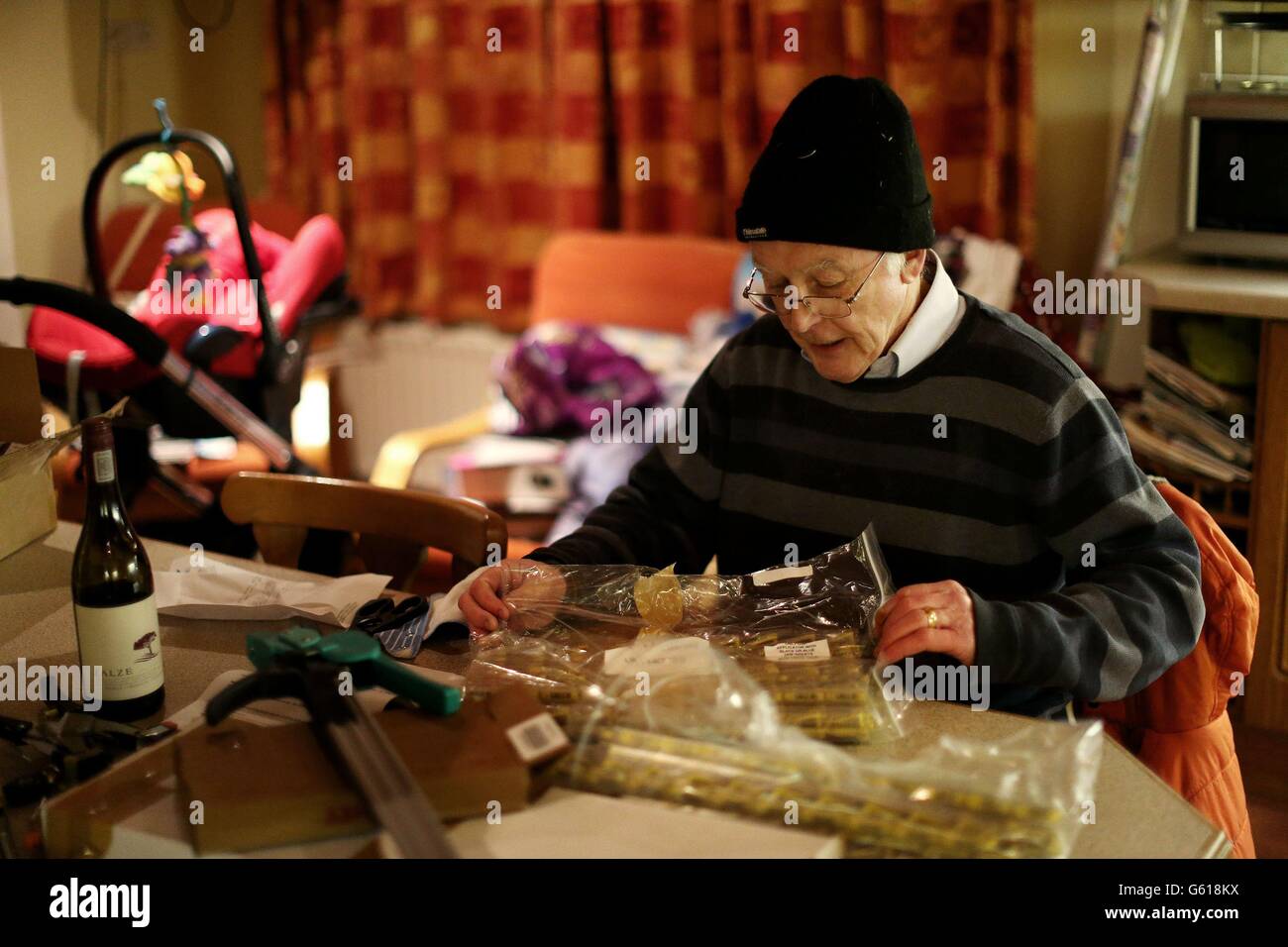 Maurice McHenry, a sheep farmer on 'The Parks' farm outside the village ...