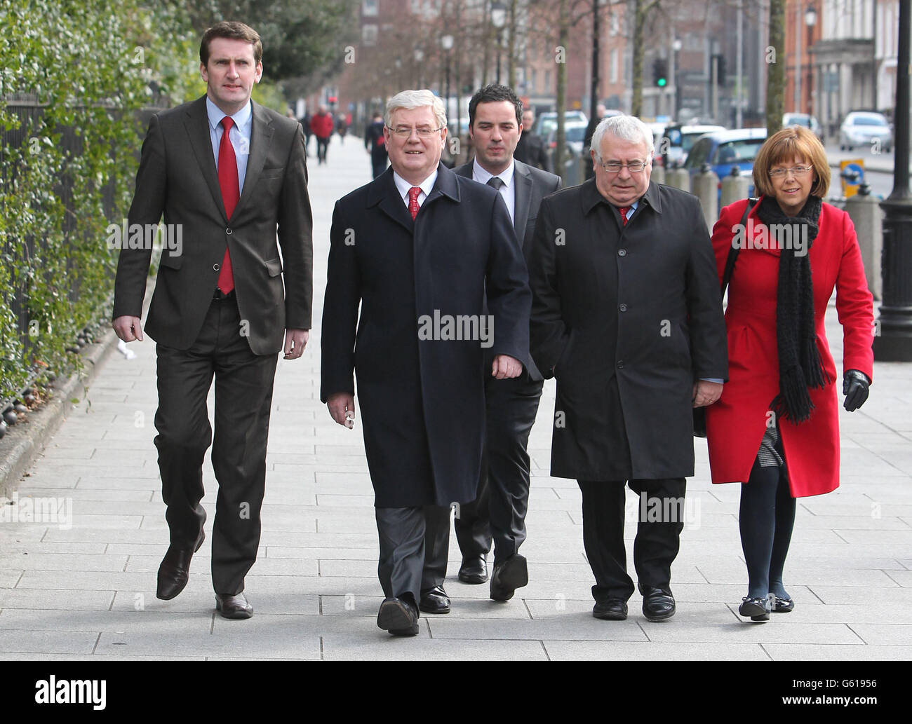 Tanaiste and Foreign Affairs Minister Eamon Gilmore (second left ...