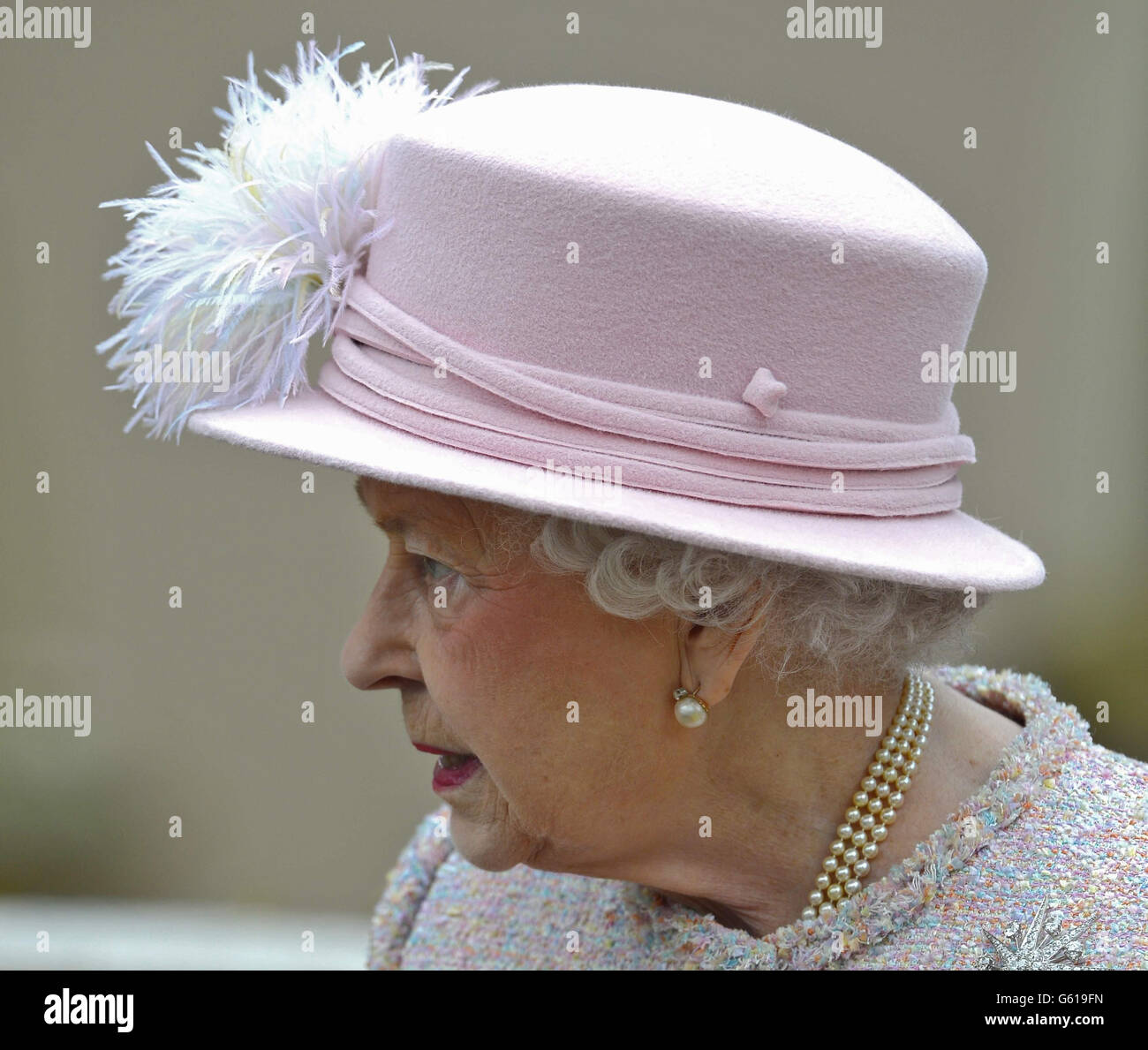 Queen Elizabeth II leaves the Easter Day service at St George's Chapel ...