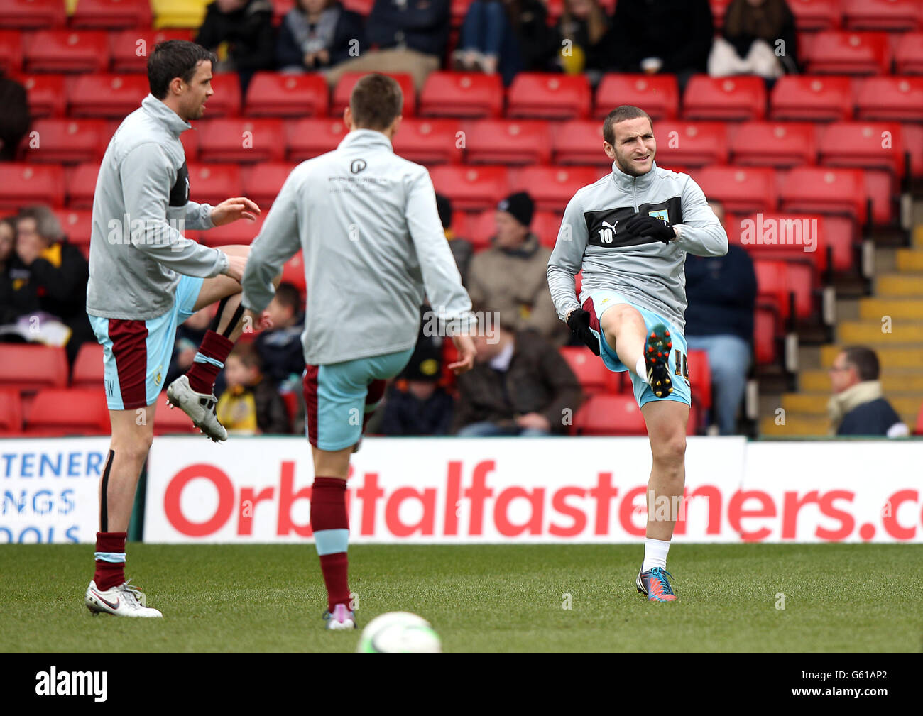 Burnley's Michael Duff (left) and Martin Paterson (right) during the ...