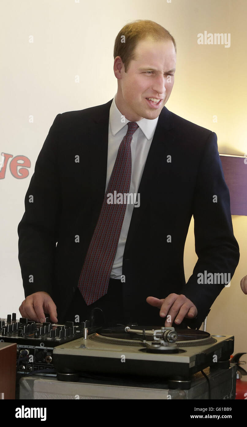 The Duke Cambridge during a visit to the Quarriers Stopover Project in ...