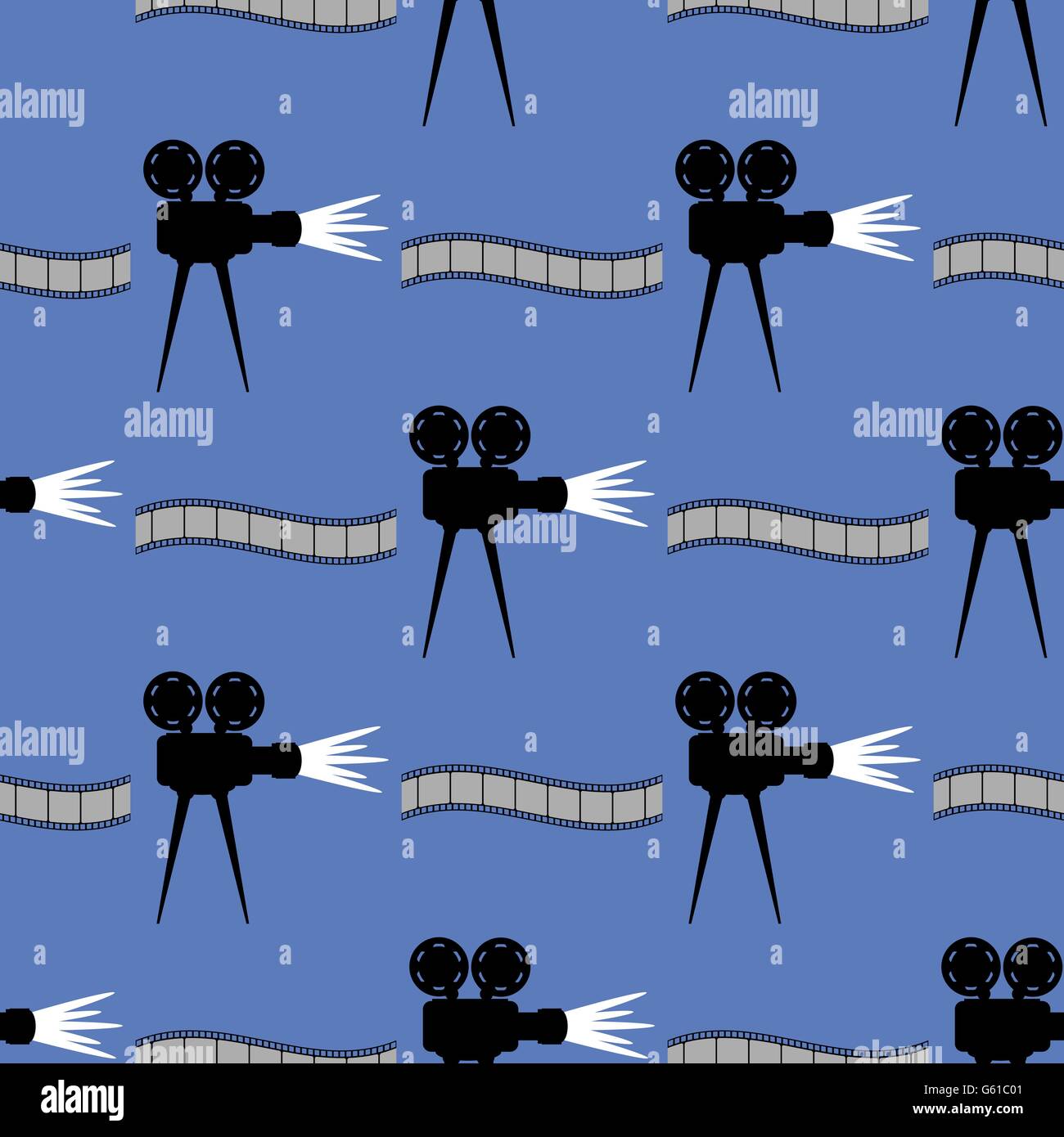 Seamless Cinema Pattern. Film Strip Background Stock Vector Image & Art ...