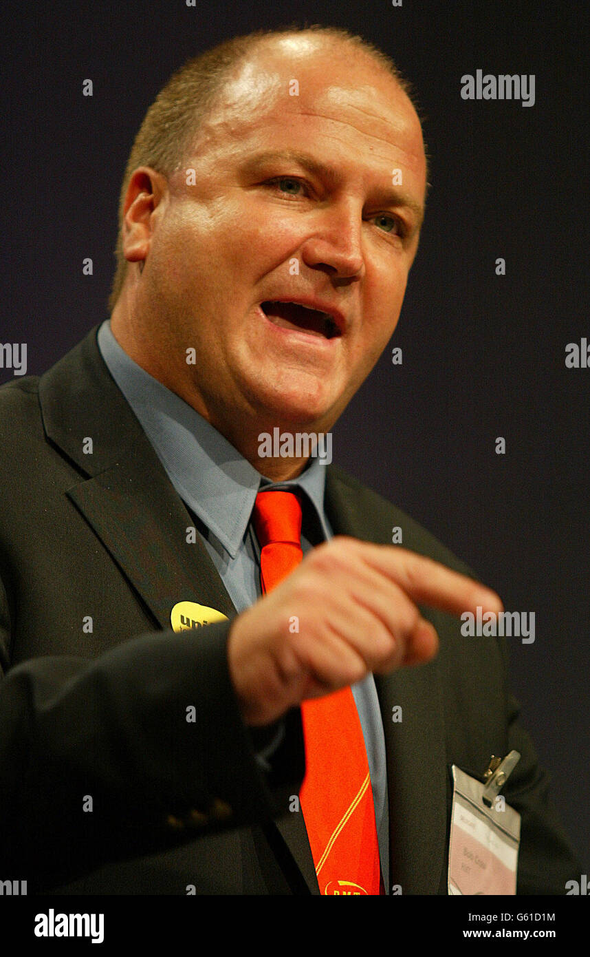 RMT delegate Bob Crow makes his thoughts clear during a debate on the ...