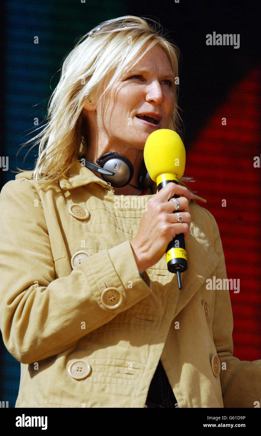 Jo Whiley - One Big Sunday. Jo Whiley on stage during Radio One's ''One ...