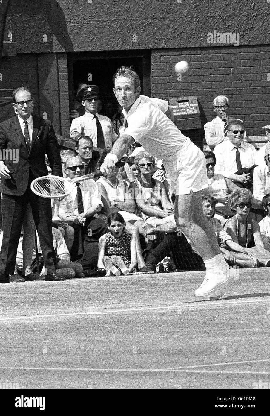 Australia's Rod Laver, the brilliant left-handed player, in action on ...