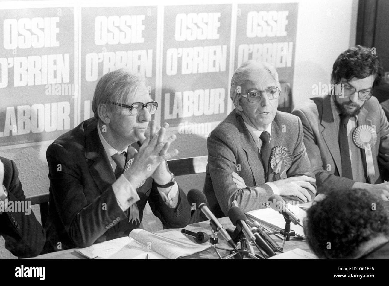 Peter Shore (Left), Shadow Treasury spokesman and MP for Tower Hamlets ...