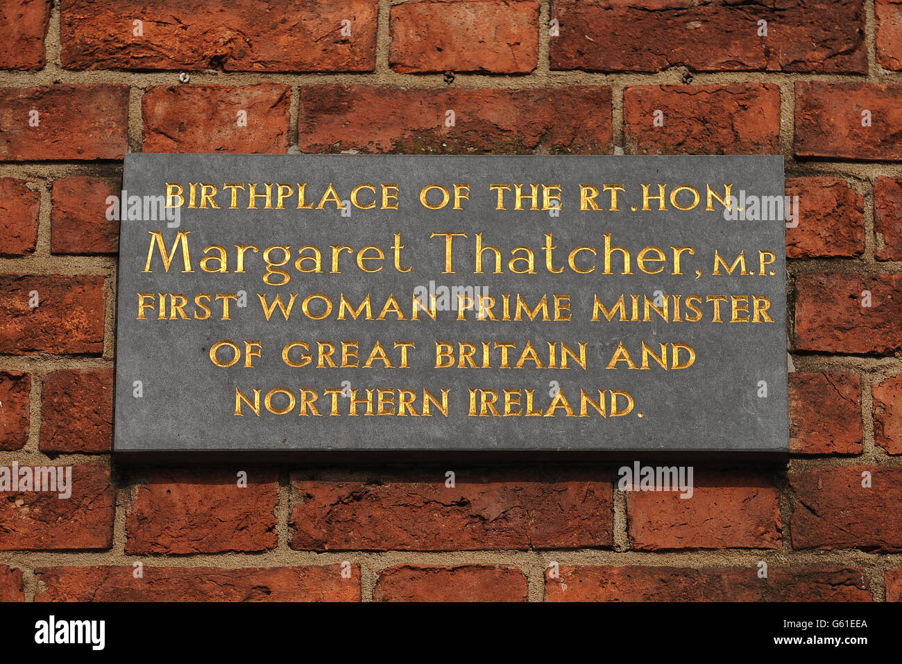 Margaret Thatcher Birthplace Grantham High Resolution Stock Photography ...