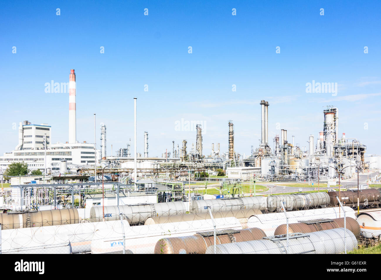 Schwechat refinery of OMV Austria Stock Photo - Alamy