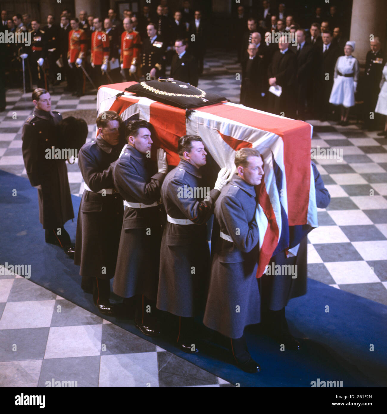 Politics - State Funeral of Sir Winston Churchill - St Paul's Cathedral ...