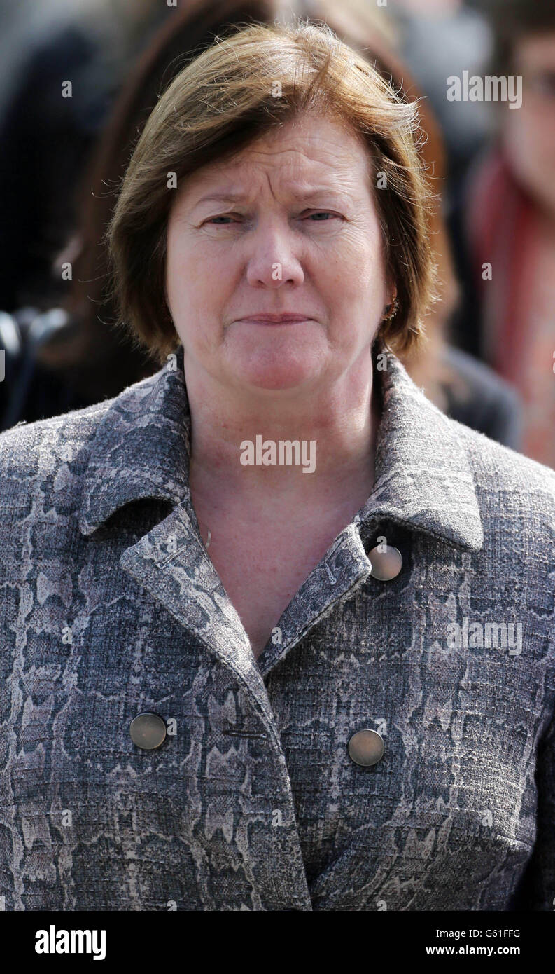 Midwife Ann Maria Burke arrives for the inquest into the death of ...
