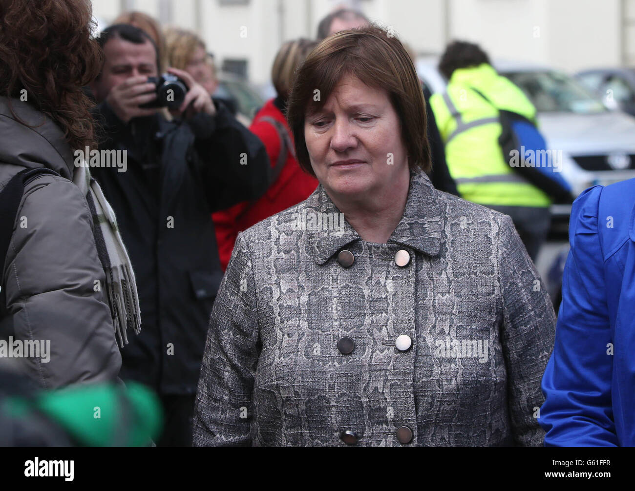 Midwife Ann Maria Burke arrives for the inquest into the death of ...