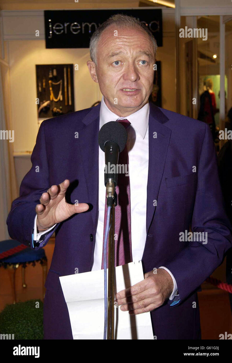 Ken Livingstone - London Fashion Week. London Mayor Ken Livingstone ...