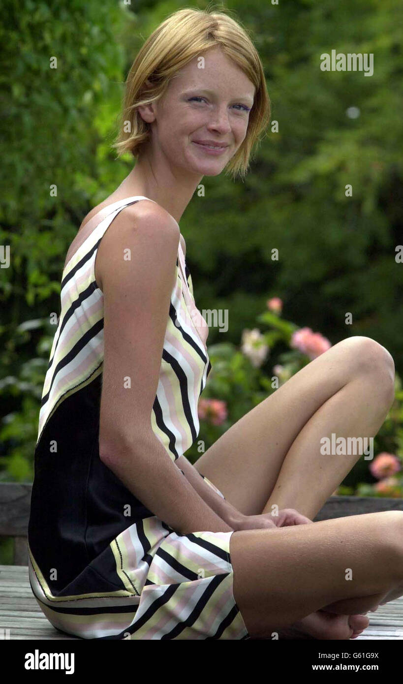 Super model Olivia Inge from Wells, Somerset relaxes at home Stock ...