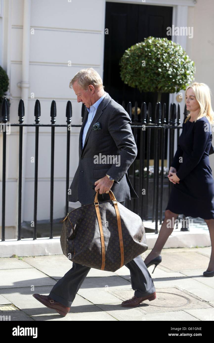 Mark Thatcher arrives with his wife Sarah at the home of his late ...