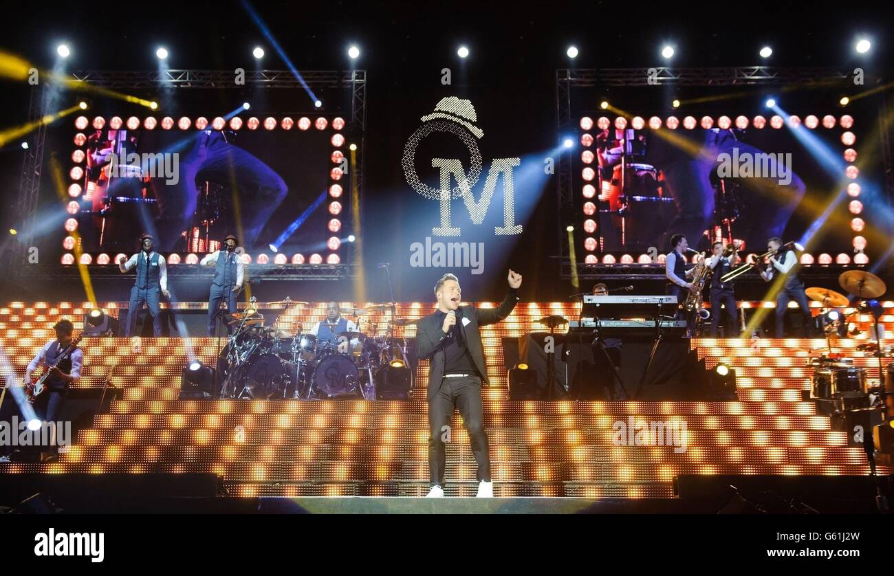 Olly Murs concert - London. Olly Murs performs at the O2 Arena, in ...