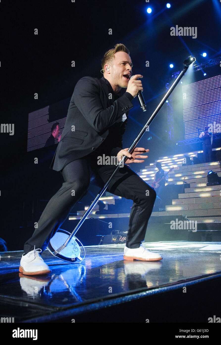 Olly Murs performs at the O2 Arena, in Greenwich, London Stock Photo ...
