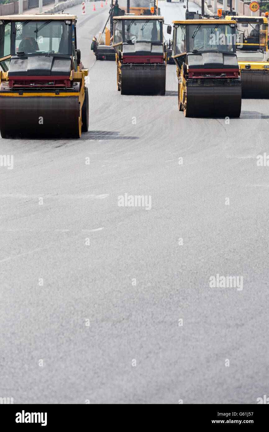 Compacting roller hi-res stock photography and images - Alamy