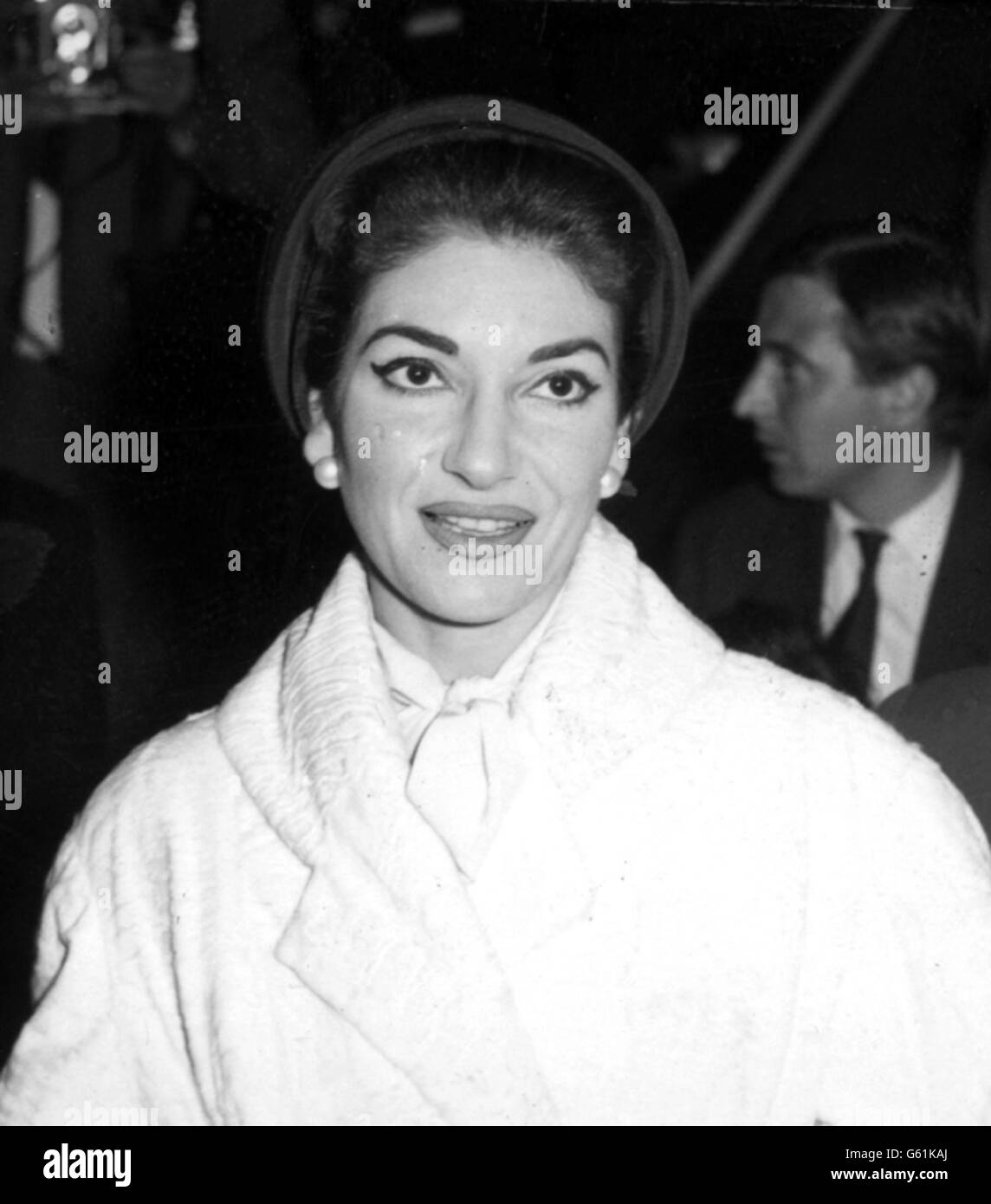 Maria Callas arriving at London Airport Stock Photo - Alamy