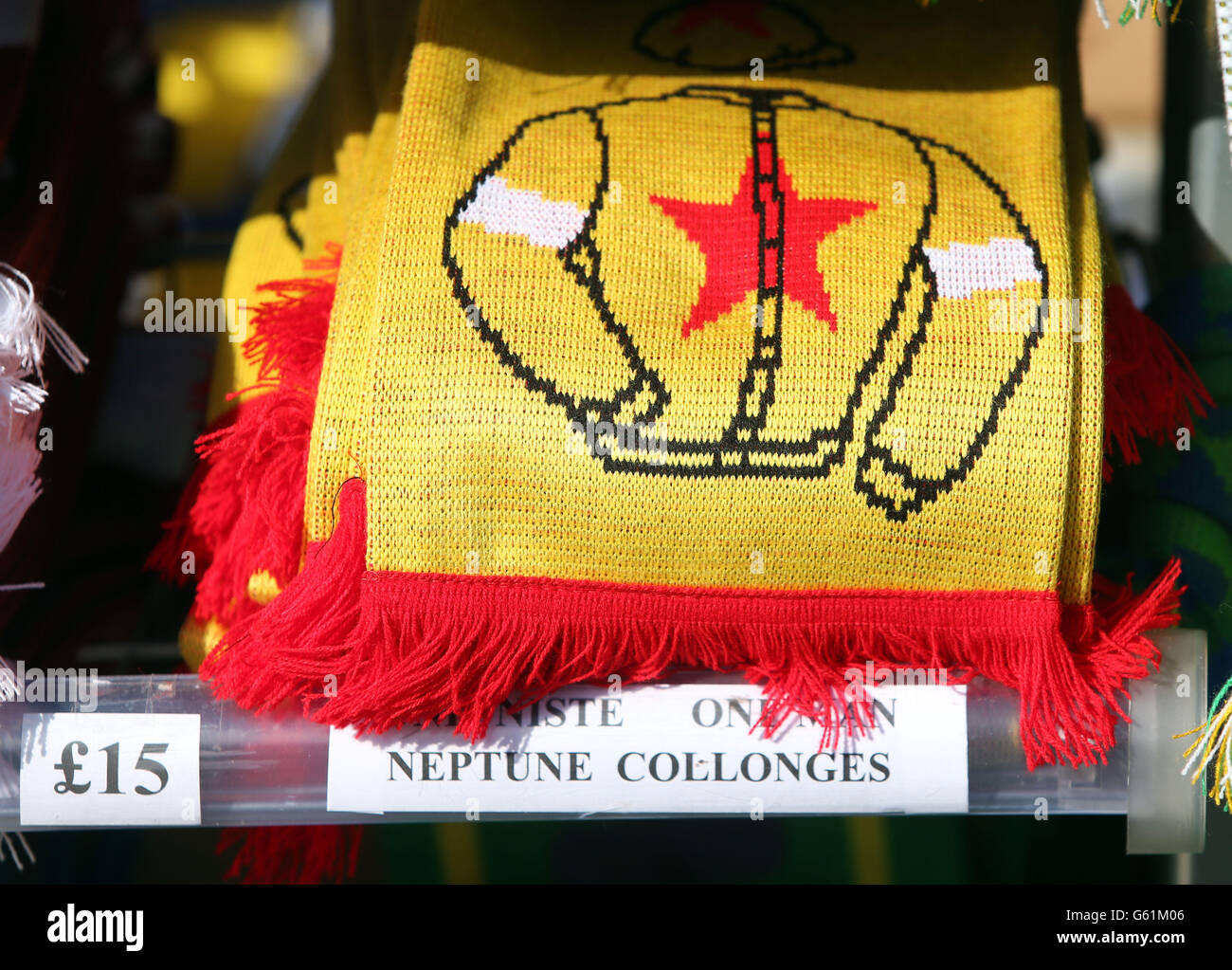 Jockey colours on scarves during Grand National Day at the 2013 John ...