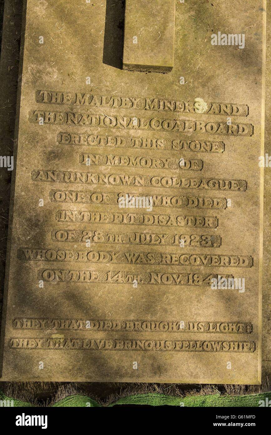 Friends families gathered today mark closing maltby colliery hi-res ...