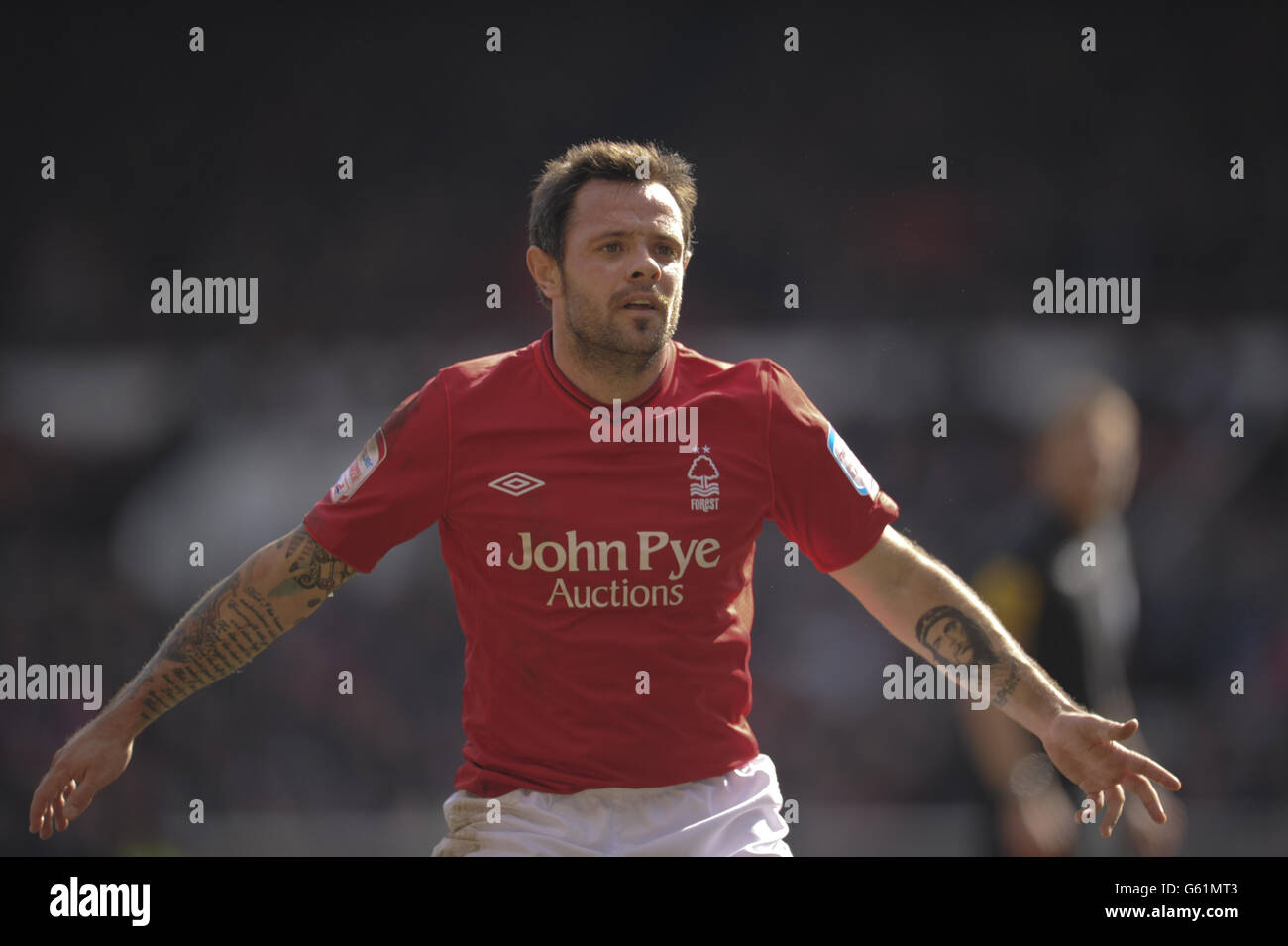 Nottingham Forest's Andy Reid disputes a call from the referee during ...