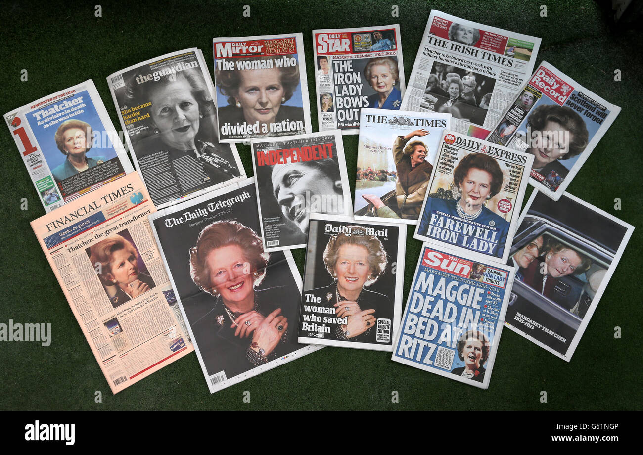 News death thatcher hi-res stock photography and images - Alamy
